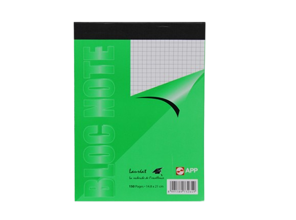 LAUREAT Bloc note A5 150 pages - Mora Market